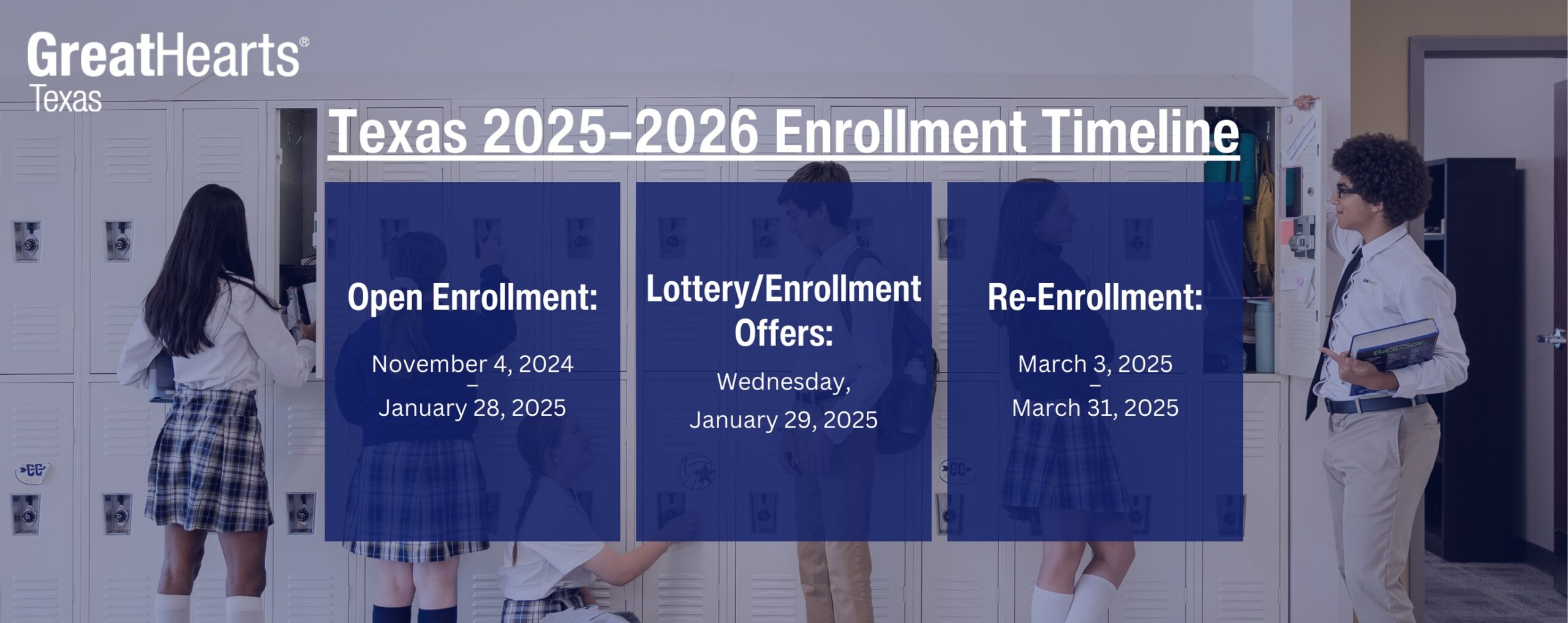 Enrollment Timeline - Great Hearts Texas